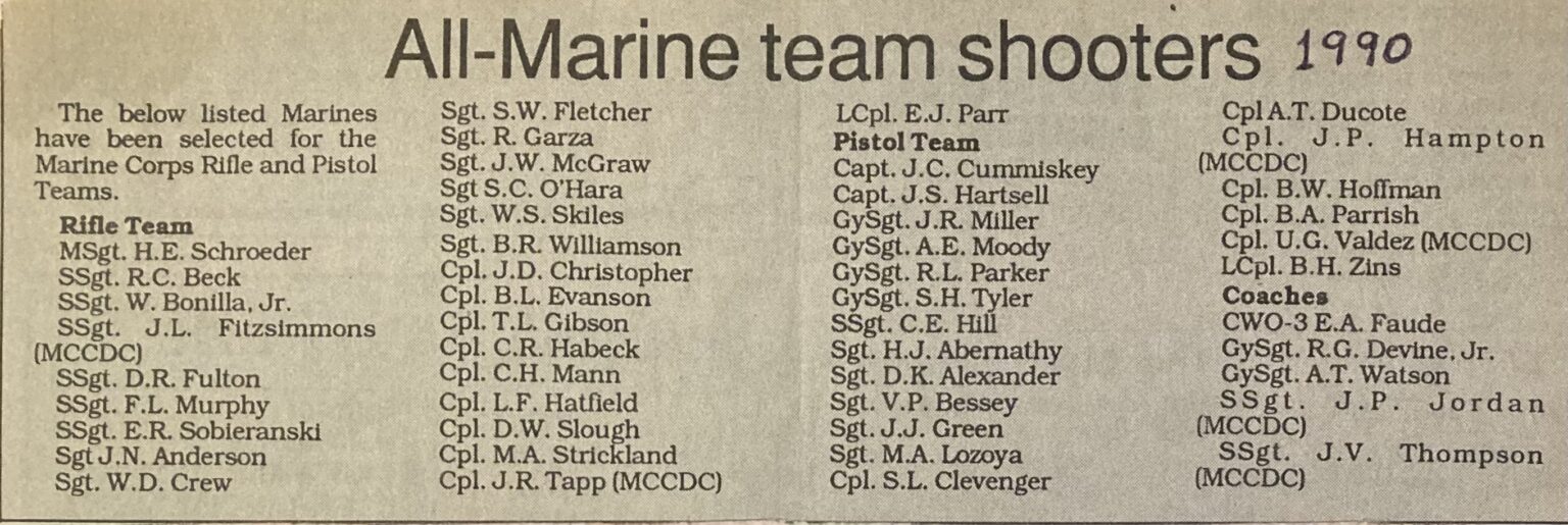 Marine Corps Distinguished Shooters Association – Home of the finest ...